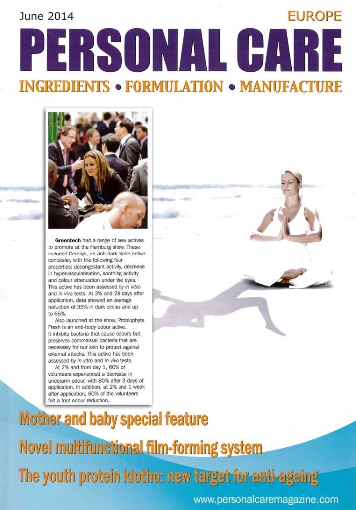 CERNILYS, PROBIOPHYTE FRESH, Personal Care Europe, June 2014 | GREENTECH